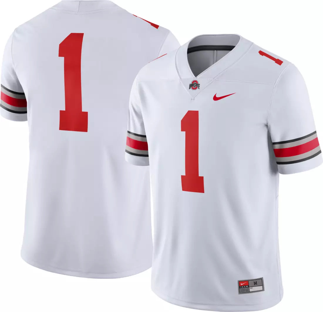 Ohio State Buckeyes Football Jerseys White – SHOPDIEHARDS LLC